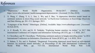 Depression Analysis of Bangla Social Media Data using Gated Recurrent ...