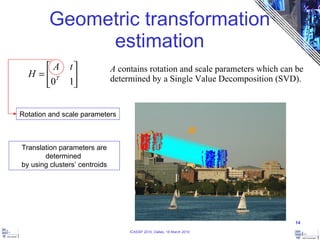 GEOMETRIC TAMPERING ESTIMATION BY MEANS OF A SIFT-BASED FORENSIC ...