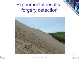 GEOMETRIC TAMPERING ESTIMATION BY MEANS OF A SIFT-BASED FORENSIC ...