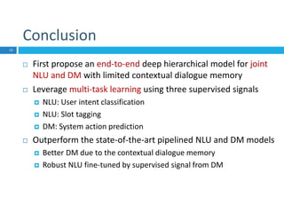 End-to-End Joint Learning of Natural Language Understanding and Dialogue Manager | PDF ...