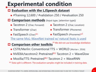 ESPnet-TTS: Unified, Reproducible, and Integratable Open Source End-to-End Text-to-Speech ...