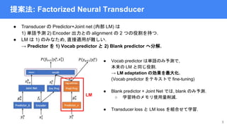 解説 - Factorized Neural Transducer for Efficient Language Model Adaptation | PPTX | Technology ...
