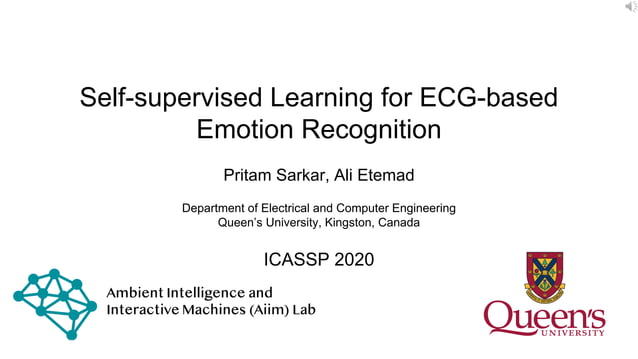 Self-supervised Learning for ECG-based Emotion Recognition | PDF | Technology & Computing