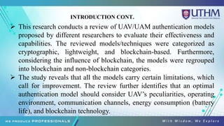 Review of UAV/UAM Authentication Models: A Way Forward | PPT
