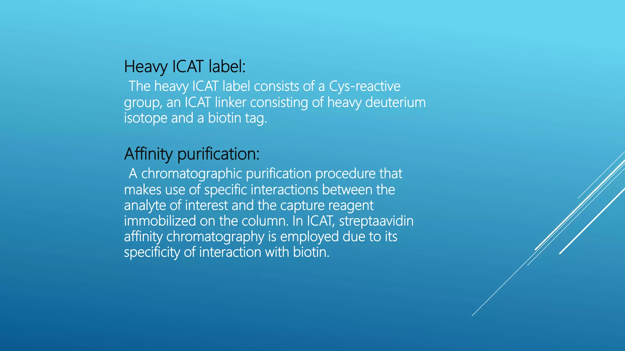 ICAT Technique in Proteomics | PPTX