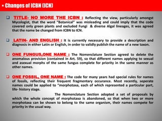 ICBN to ICN- Changes and Significances. | PPTX