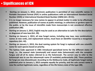 ICBN to ICN- Changes and Significances. | PPTX