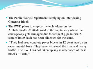 INTERLOCKING CONCRETE BLOCKS PAVEMENTS | PPTX