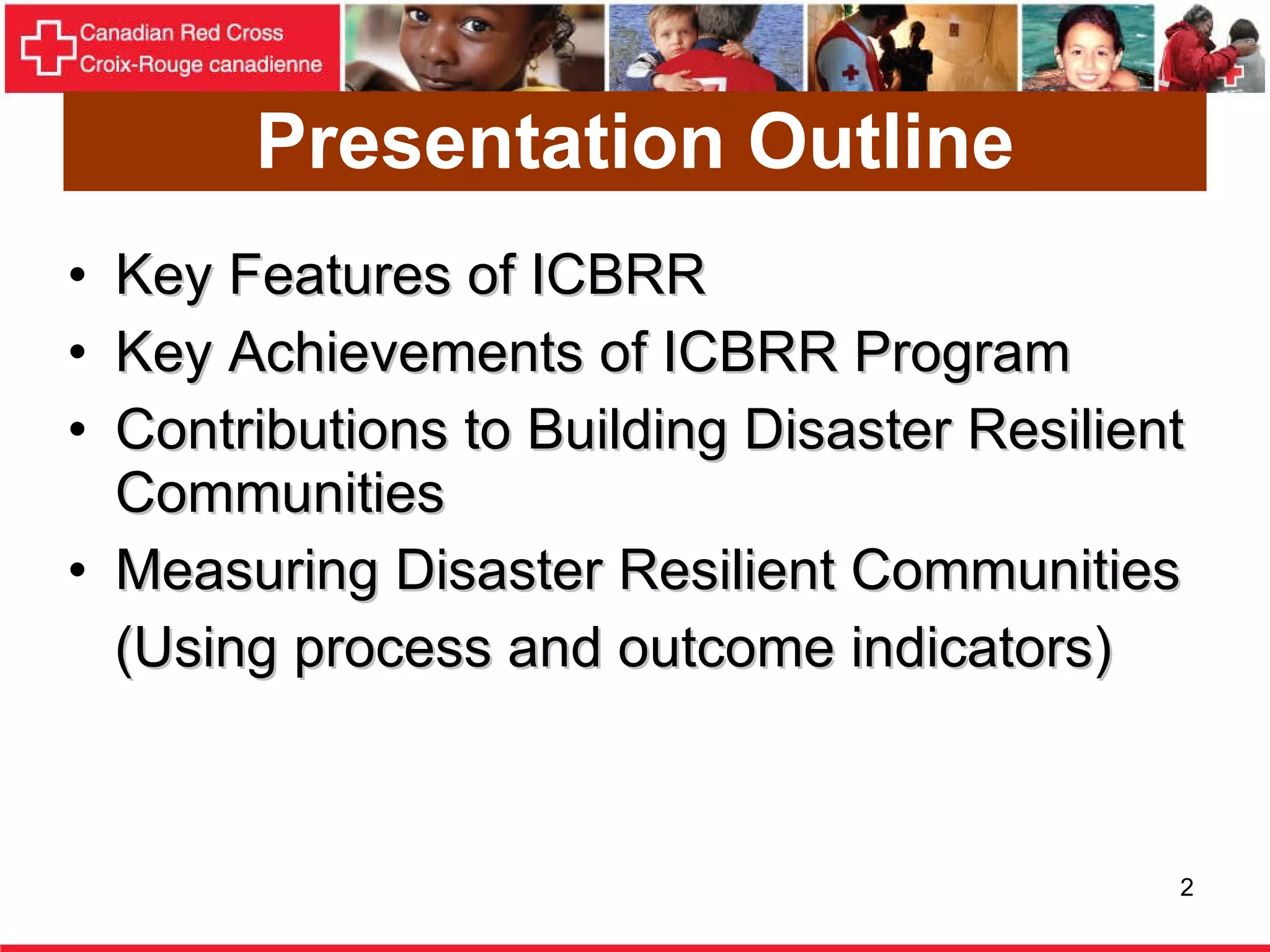 ICBRR: An Approach to Building Disaster Resilient Communities | PPT