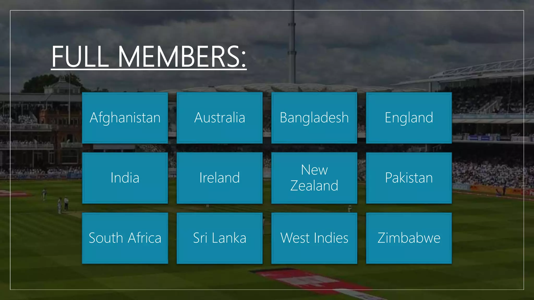 ICC - International Cricket Council | PPTX