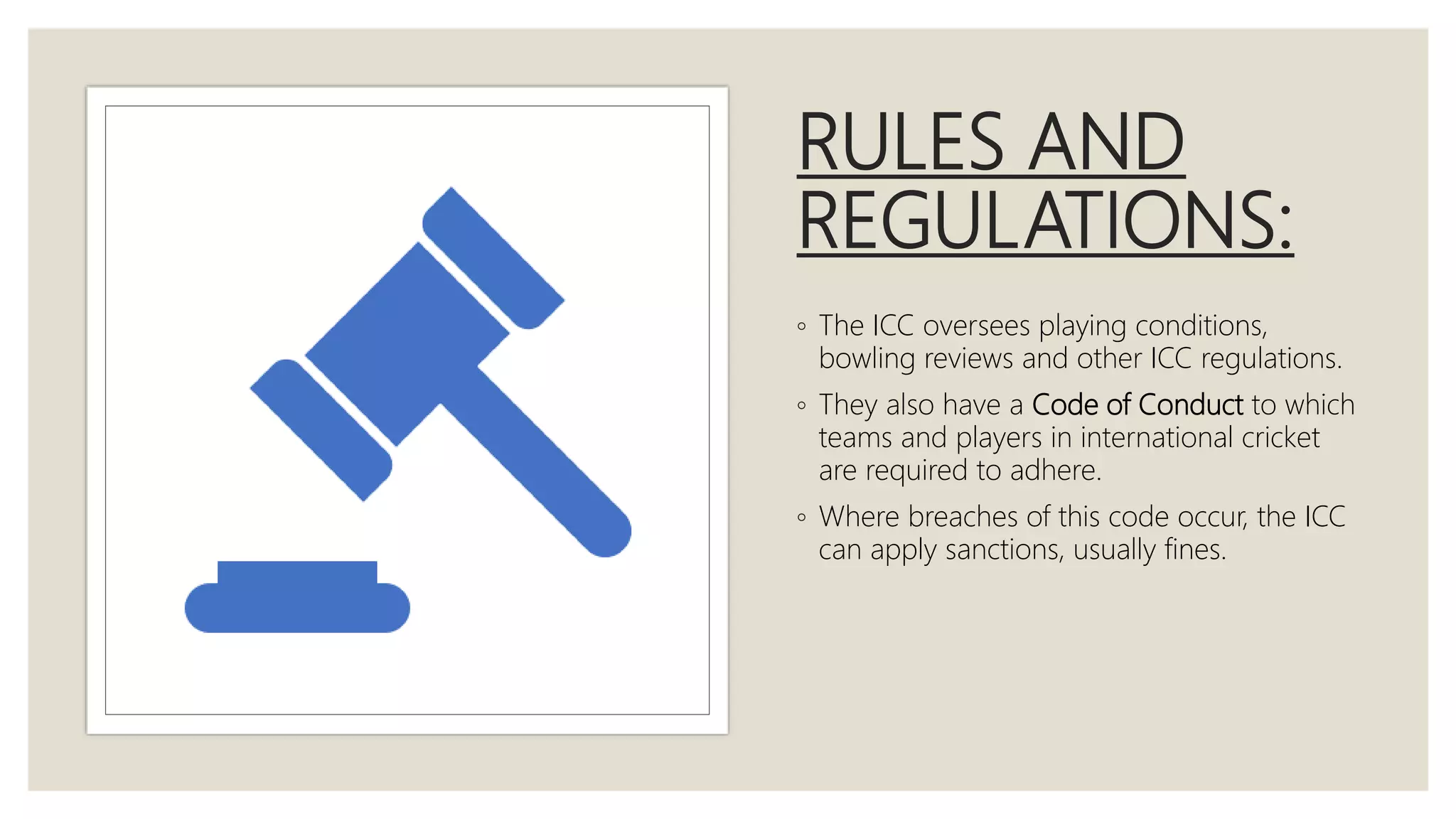 ICC - International Cricket Council | PPTX