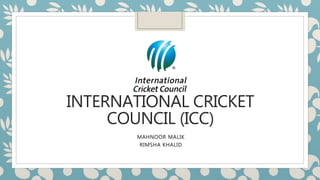 ICC - International Cricket Council | PPTX