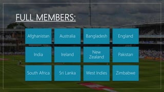 ICC - International Cricket Council | PPTX