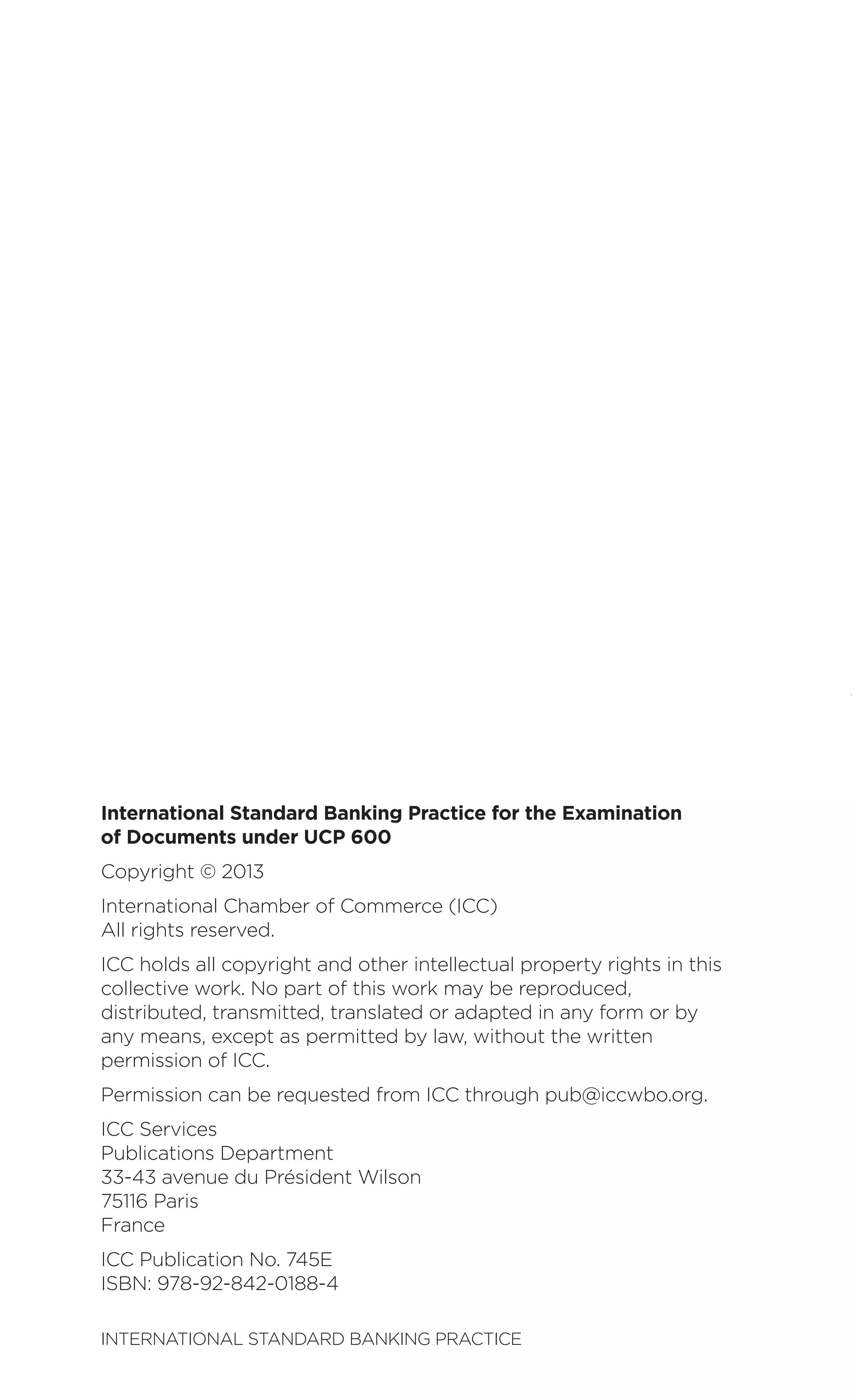 Icc international standard banking practice | PDF