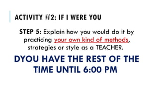 Lesson 1: Teaching Methodology (Methods in Teaching) | PPTX