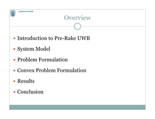 Multiuser Pre-equalization for Pre-Rake DS-UWB Systems | PDF | Digital ...