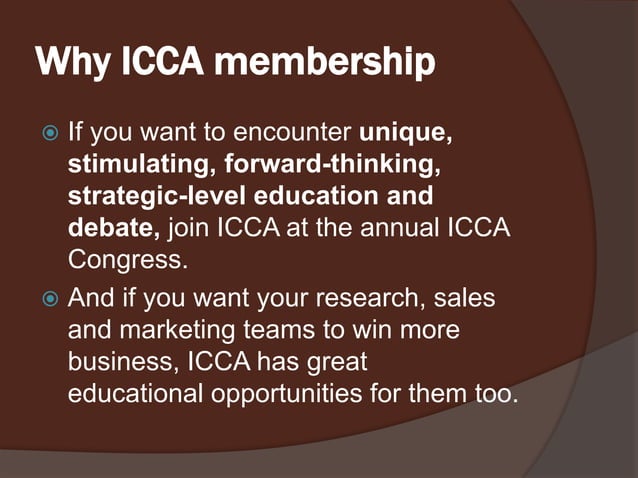 ICCA | PPT | Free Download