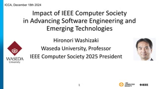 Impact of IEEE Computer Society in Advancing Software Engineering and Emerging Technologies | PDF