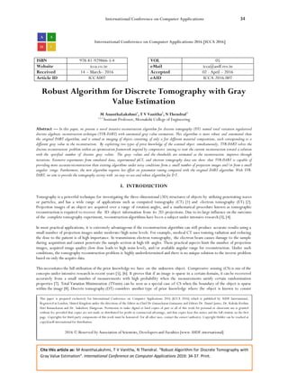 Robust Algorithm for Discrete Tomography with Gray Value Estimation