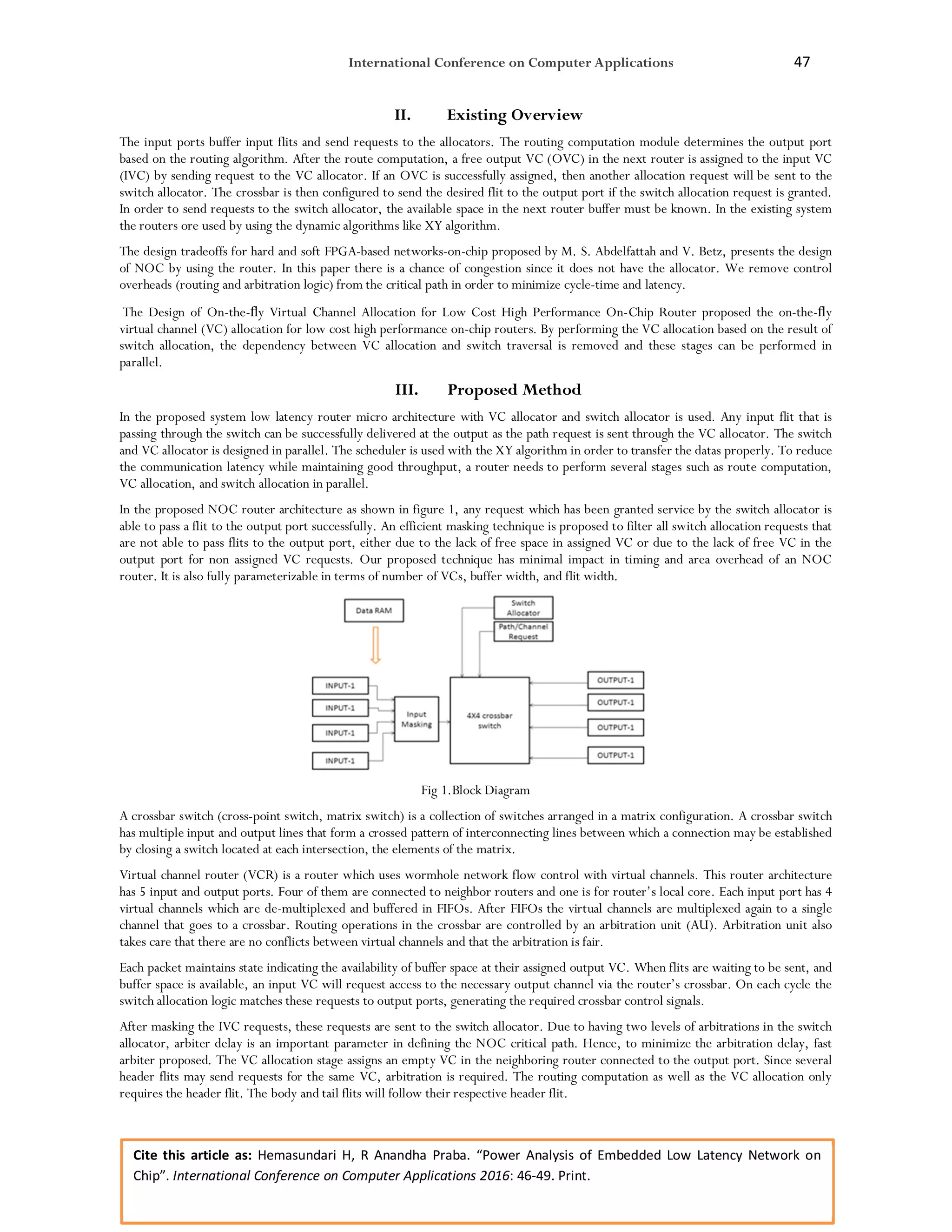 Power Analysis of Embedded Low Latency Network on Chip | PDF