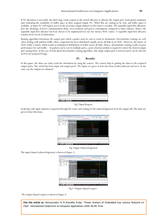 Power Analysis of Embedded Low Latency Network on Chip | PDF
