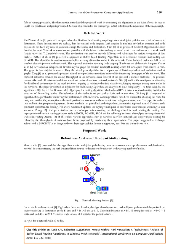 Robustness Analysis of Buffer Based Routing Algorithms in Wireless Mesh Network | PDF