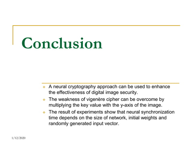 A Neural Cryptography Approach For Digital Image Security Using Vigenere Cipher And Tree Parity