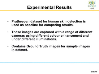 ICCASP Human Skin Detection using RGB, HSV and YCbCr Color Models | PPT