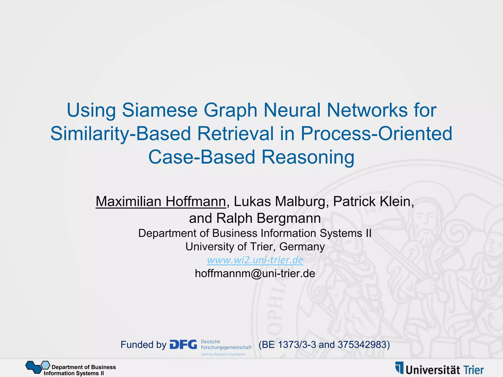 Using Siamese Graph Neural Networks For Similarity Based Retrieval In Process Oriented Case