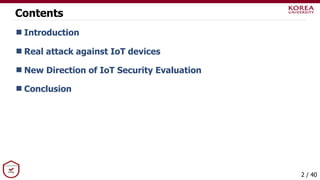 IoT Device Hacking and New Direction of IoT Security Evaluation Using Common Criteria | PDF
