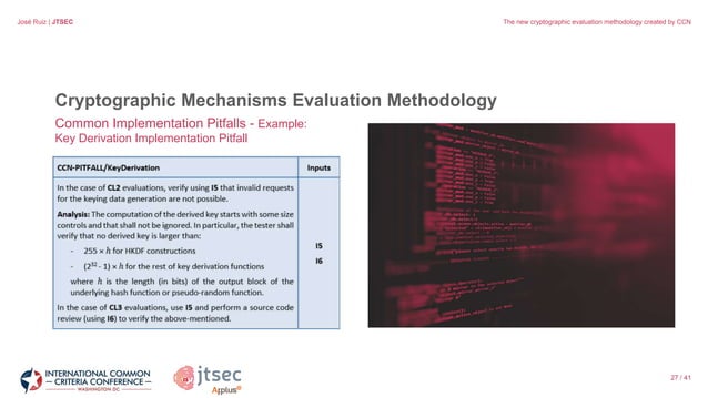 ICCC23 -The new cryptographic evaluation methodology created by CCN | PPTX | Information and ...