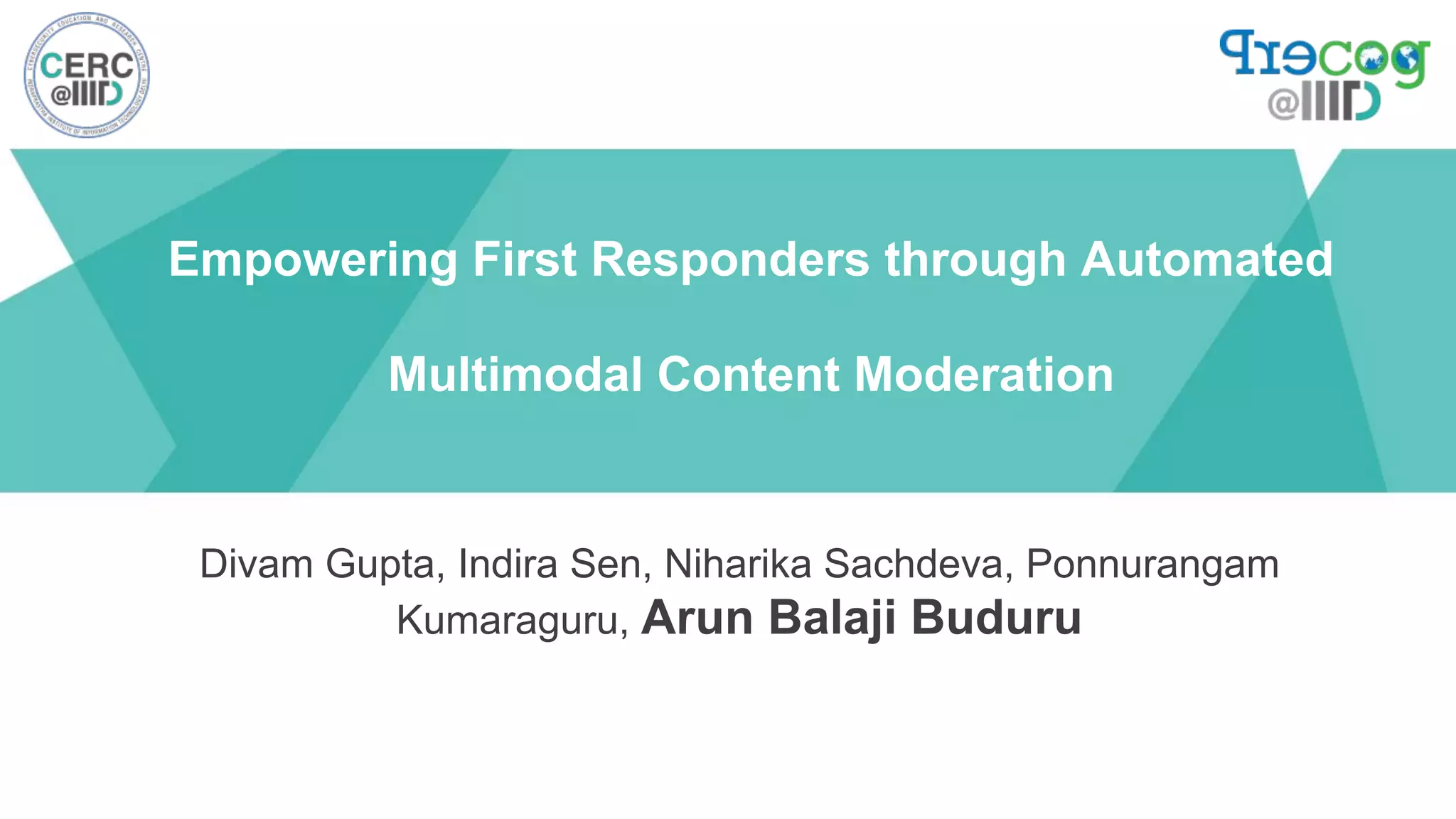 Empowering First Responders through Automated Multimodal Content ...
