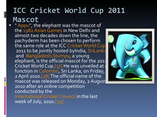 ICC Cricket World Cup 2011 - Nimesh Gajjar | PPT
