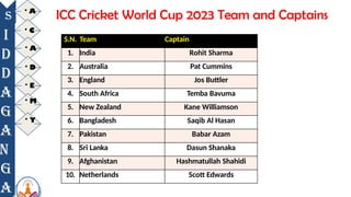 ICC Cricket World Cup 2023 Complete Details .pptx