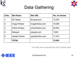 Improving Nepali News Recommendation Using Classification Based on LSTM Recurrent Neural ...
