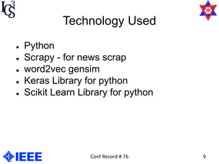 Improving Nepali News Recommendation Using Classification Based on LSTM Recurrent Neural ...