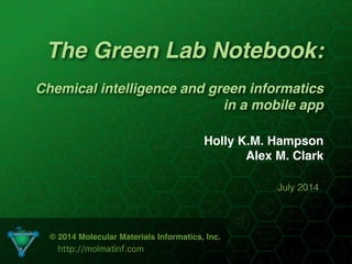 ICCE 2014: The Green Lab Notebook | PPT