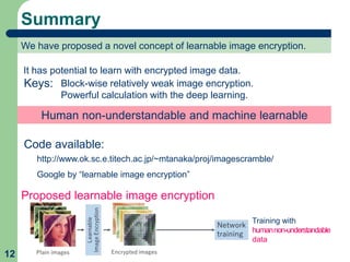Learnable Image Encryption | PPTX | Computing | Technology & Computing
