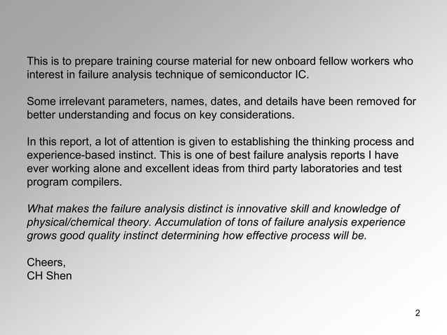 Failure Analysis For Integrated Circuit | PDF