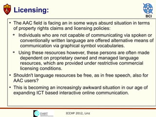 AAC vocabulary standardisation and harmonisation | PPT