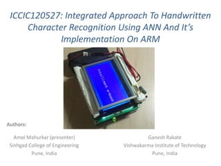 Integrated Approach to Handwritten Character Recognition using ANN and ...
