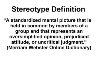 ICC lesson: Stereotypes | PPT
