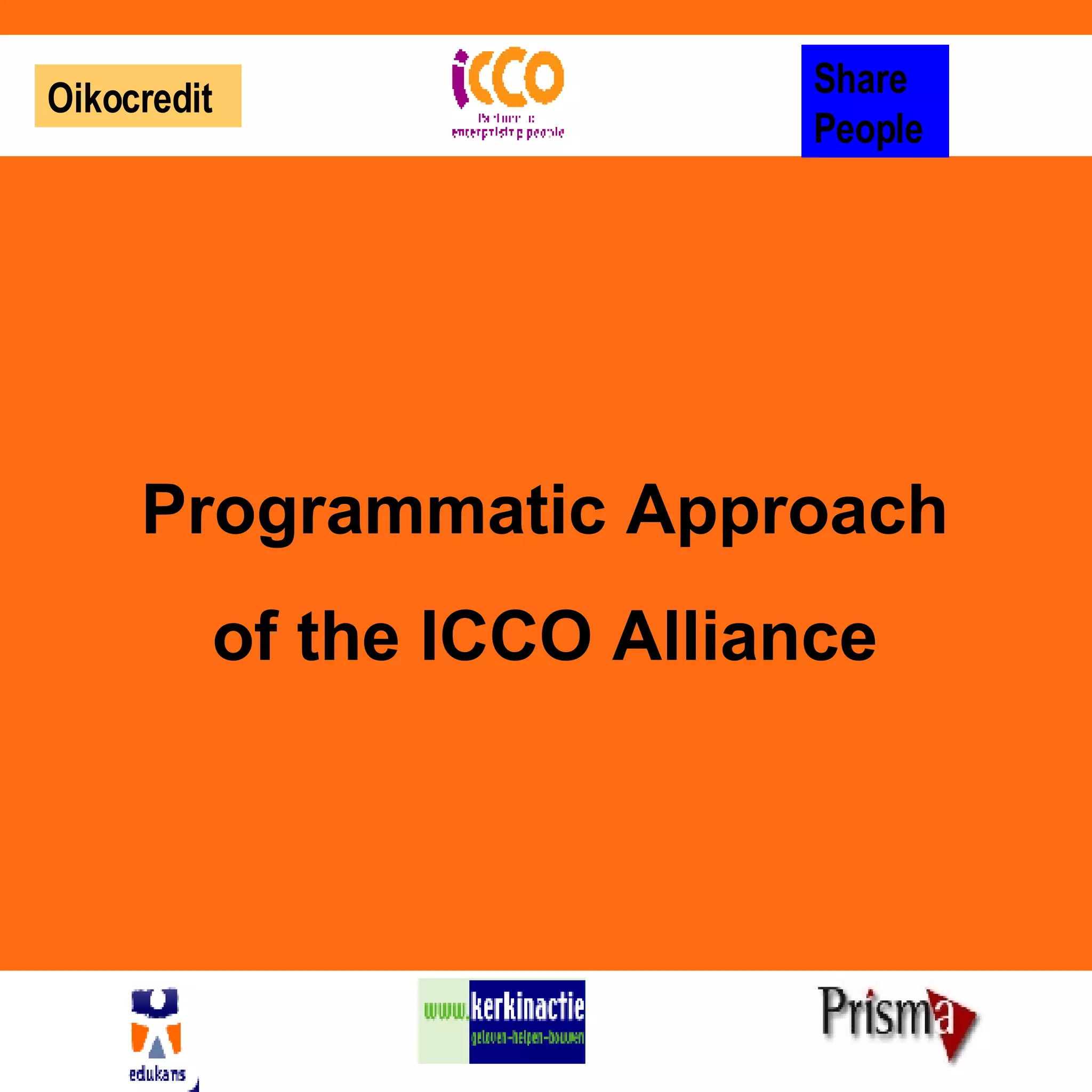 ICCO Alliance Programmatic Approach - Presentation | PPT