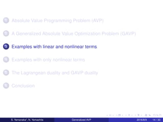 Duality of a Generalized Absolute Value Optimization Problem | PDF