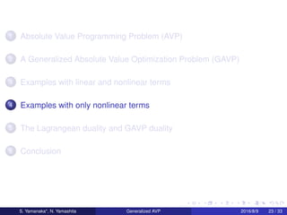 Duality of a Generalized Absolute Value Optimization Problem | PPT