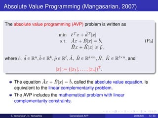 Duality of a Generalized Absolute Value Optimization Problem | PDF