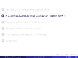 Duality of a Generalized Absolute Value Optimization Problem | PDF