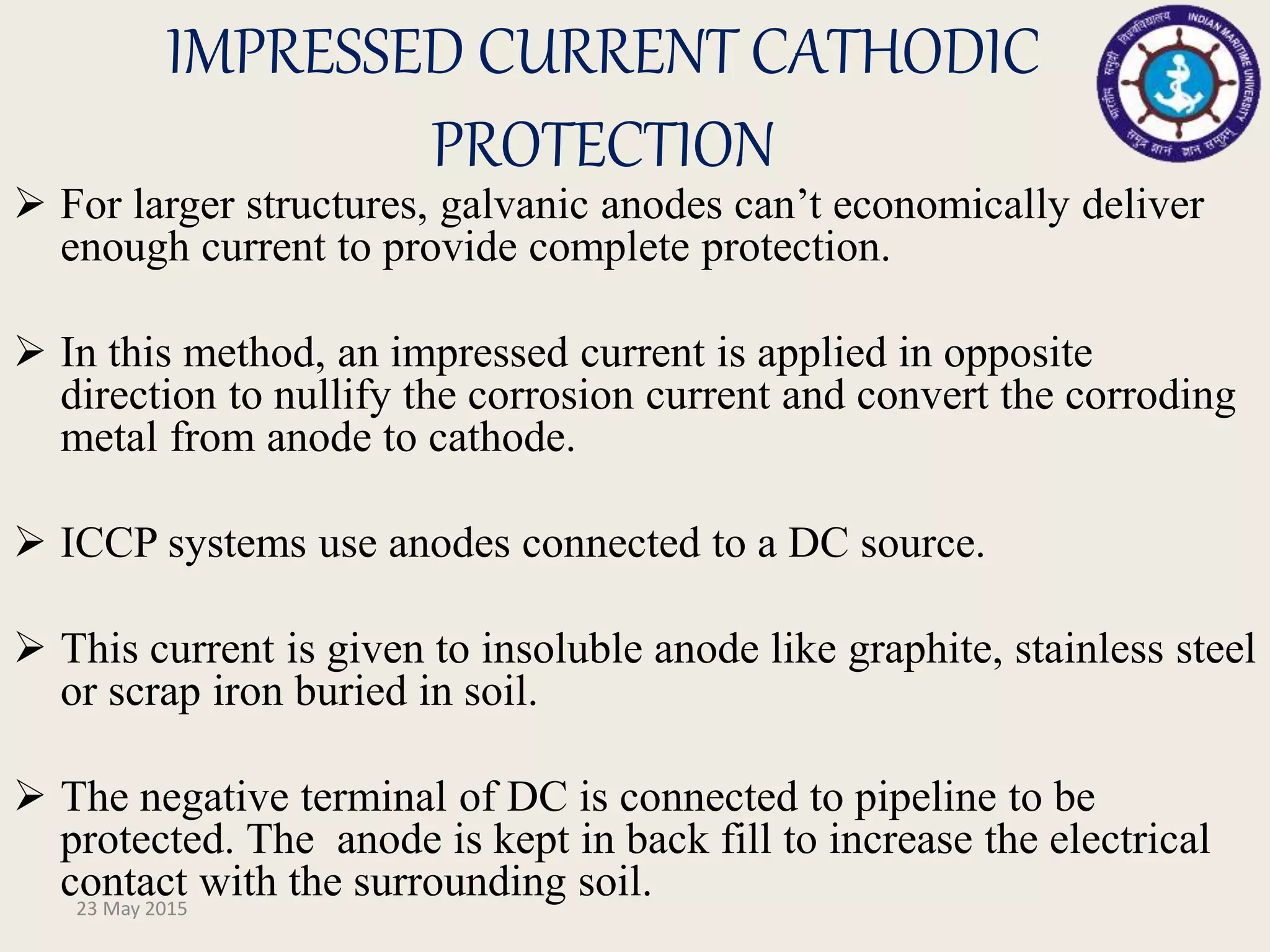 IMPRESSED CURRENT CATHODIC PROTECTION | PPTX