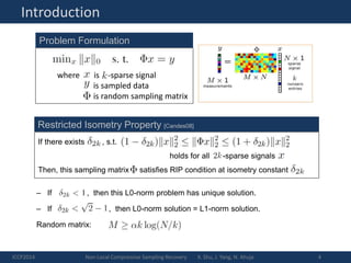 Non-Local Compressive Sampling Recovery | PPTX
