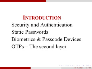 An RSA Type OTP Generator | PPT